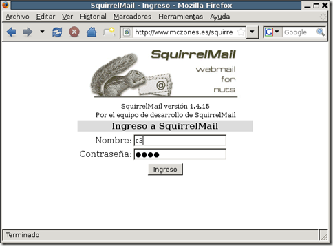 Tecnoloxía xa: Squirrelmail: consulta del correo vía web